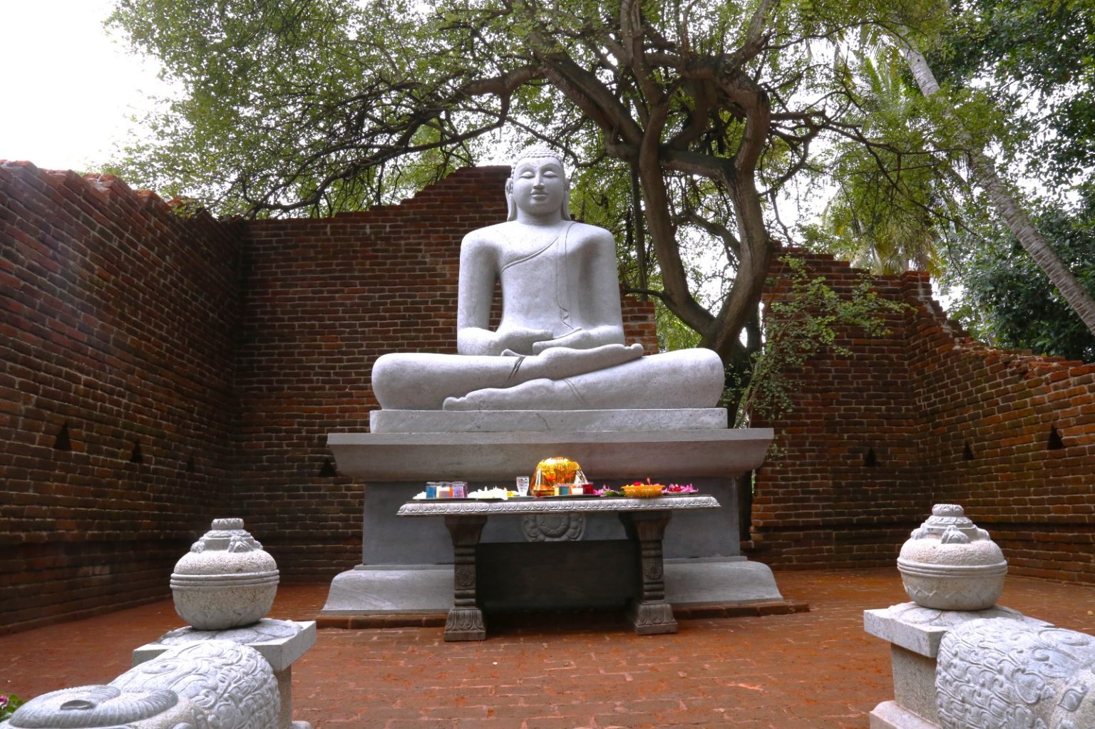 Unveiling the newly constructed stone Samadhi Buddha statue of Sri ...